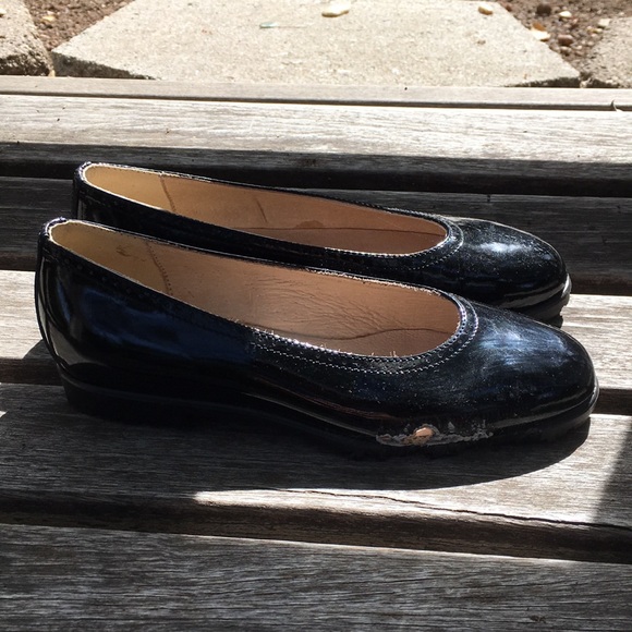 Shoes | Black Patent Leather Flats Made In Italy | Poshmark